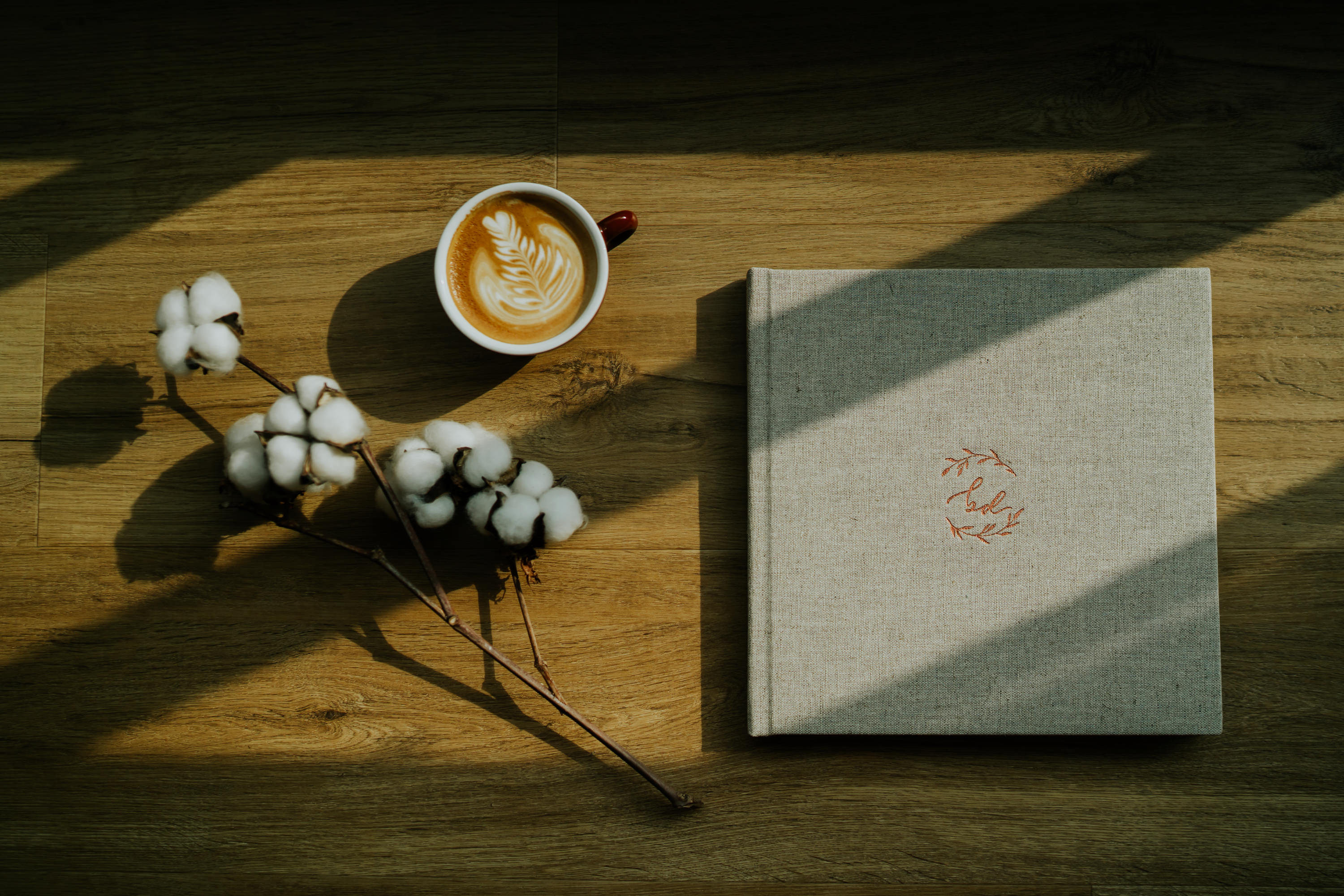 10x10" Original Fine Art Book - Natural Toasted Marshmallow with Rose ...