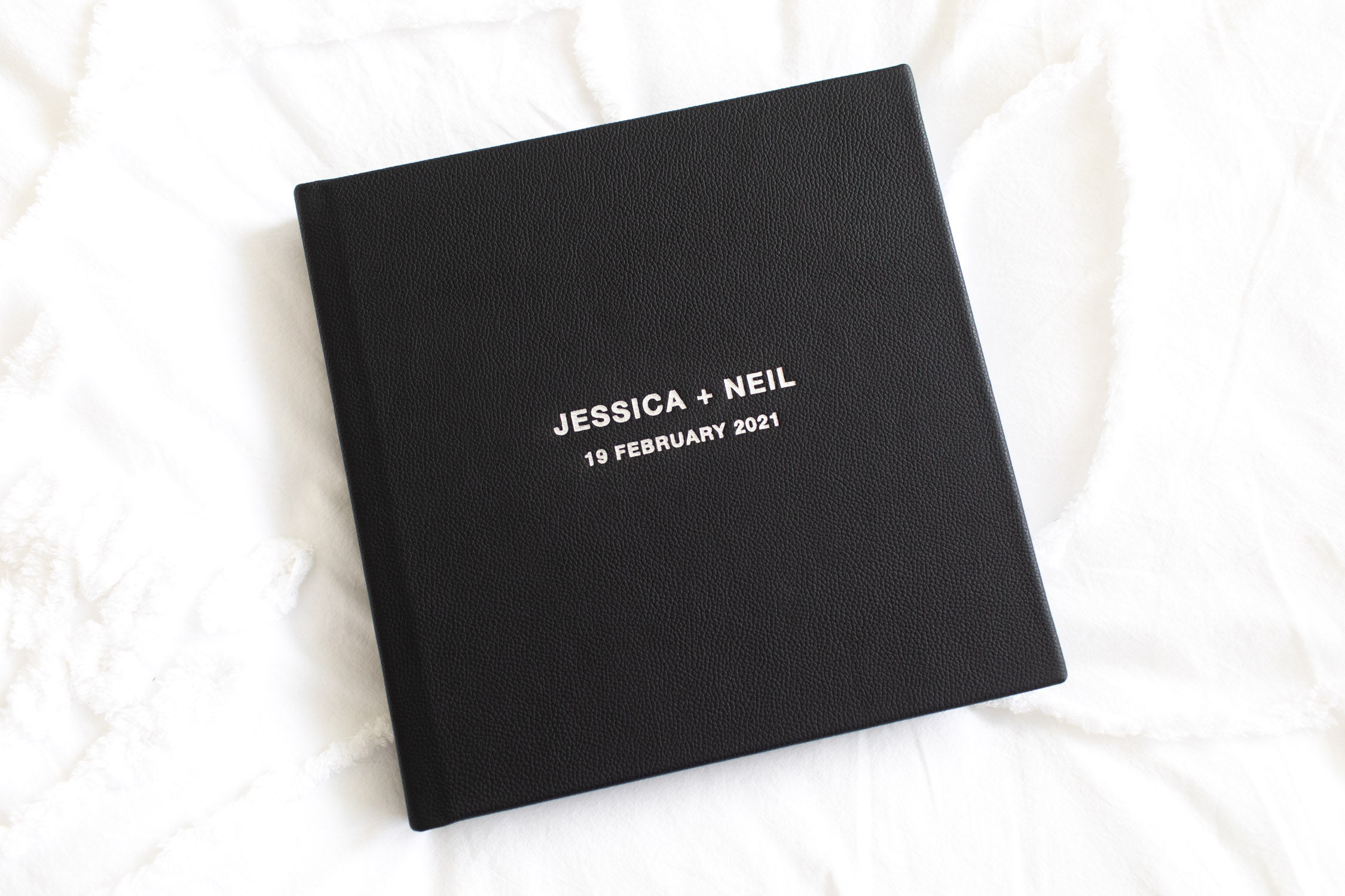 10" x 10" Denim Rustic Leather with blind emboss | visionart