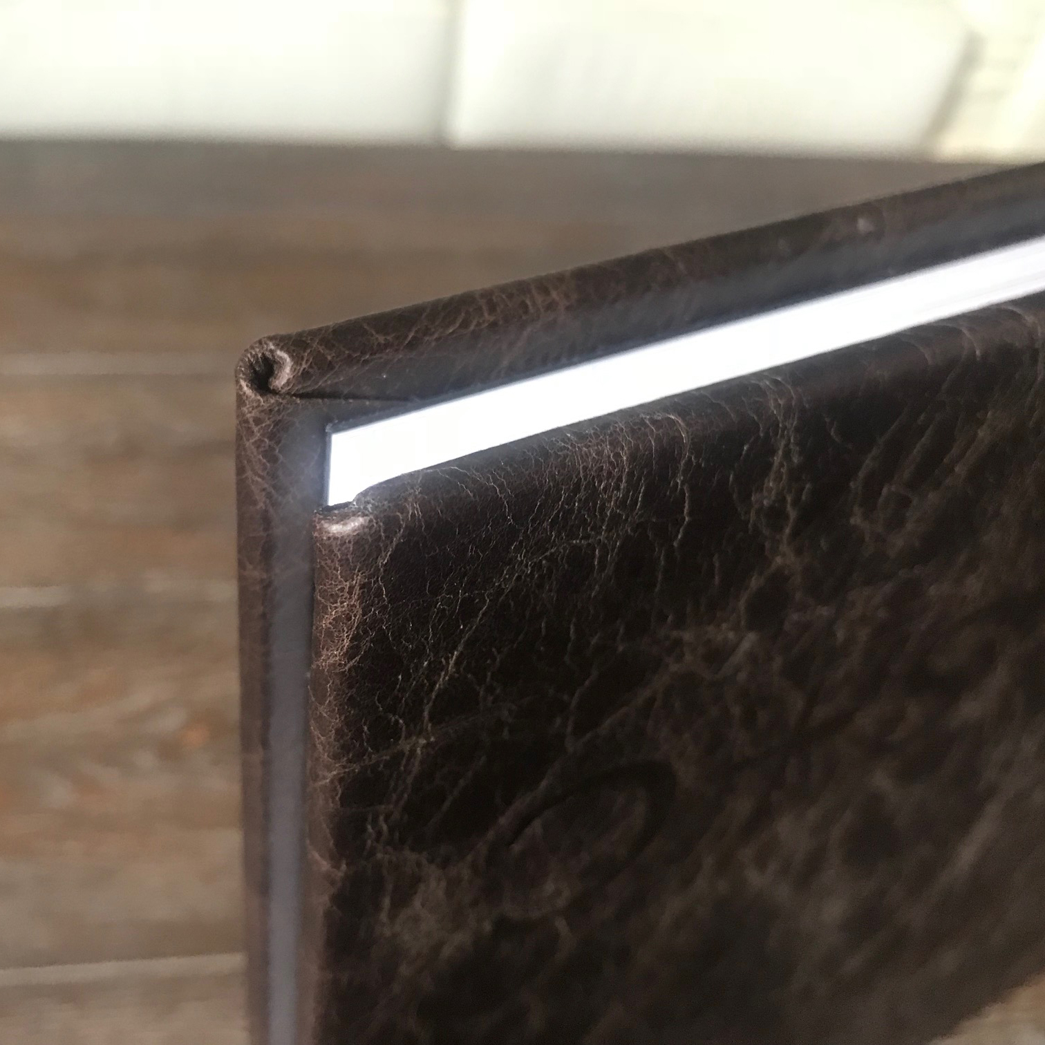 10x10 Original with Rustic Leather Engagement Book | visionart