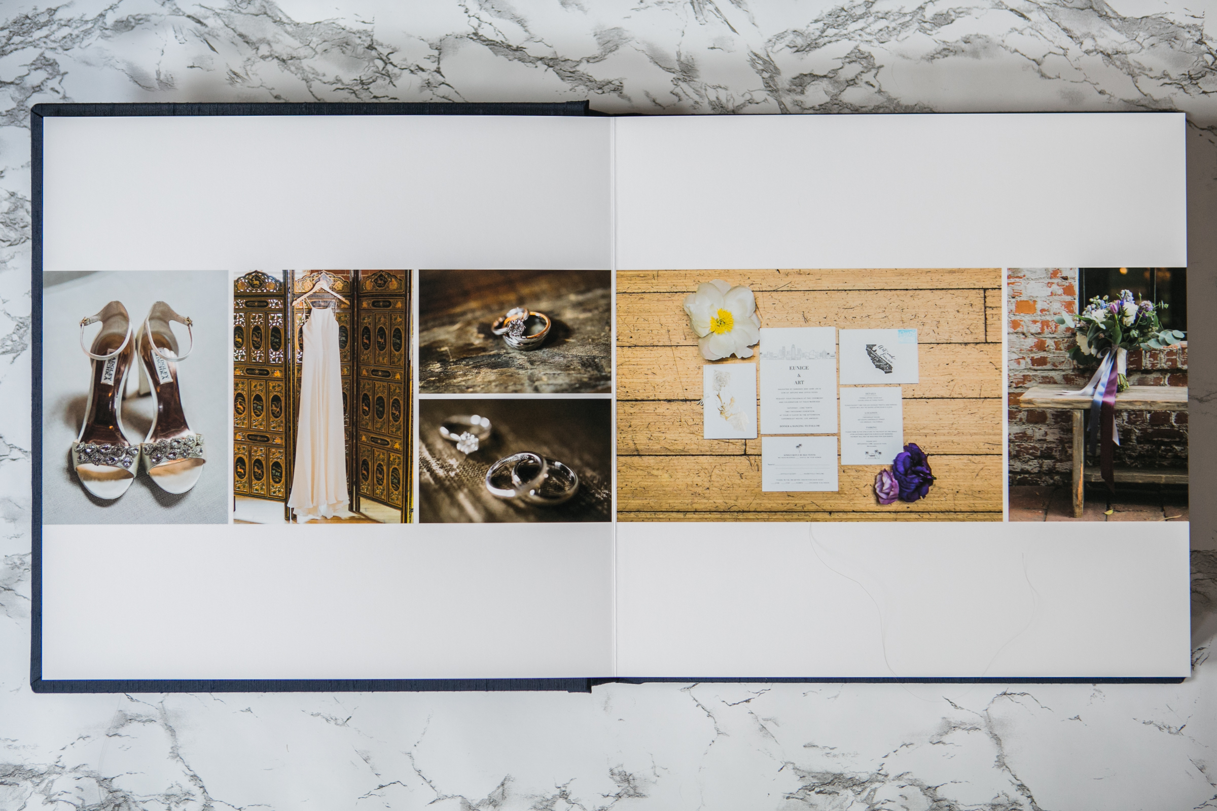 12" Asahi Navy with Gold Debossing, Photo Finish Pages | visionart