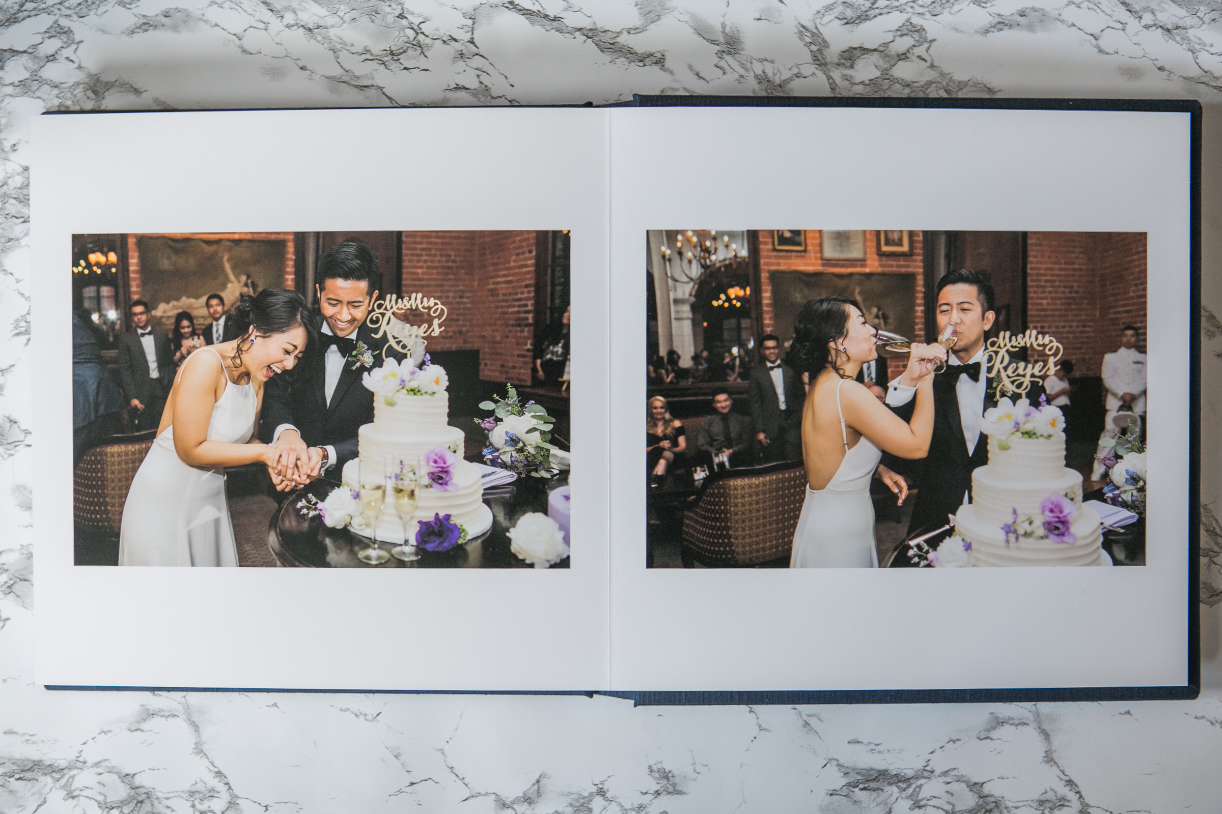 12" Asahi Navy with Gold Debossing, Photo Finish Pages | visionart