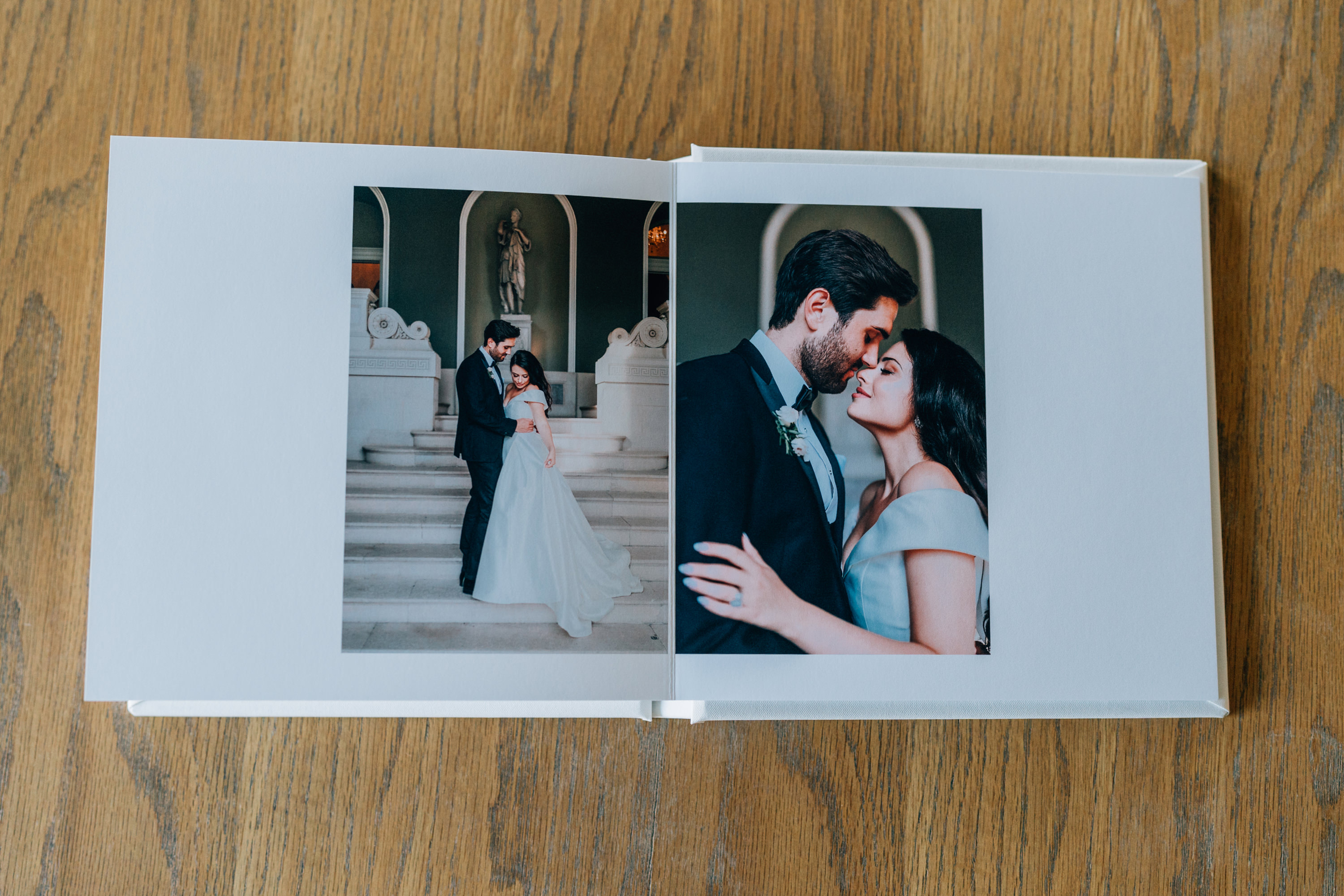 White Sugar coated book cloth with Gold deboss | visionart