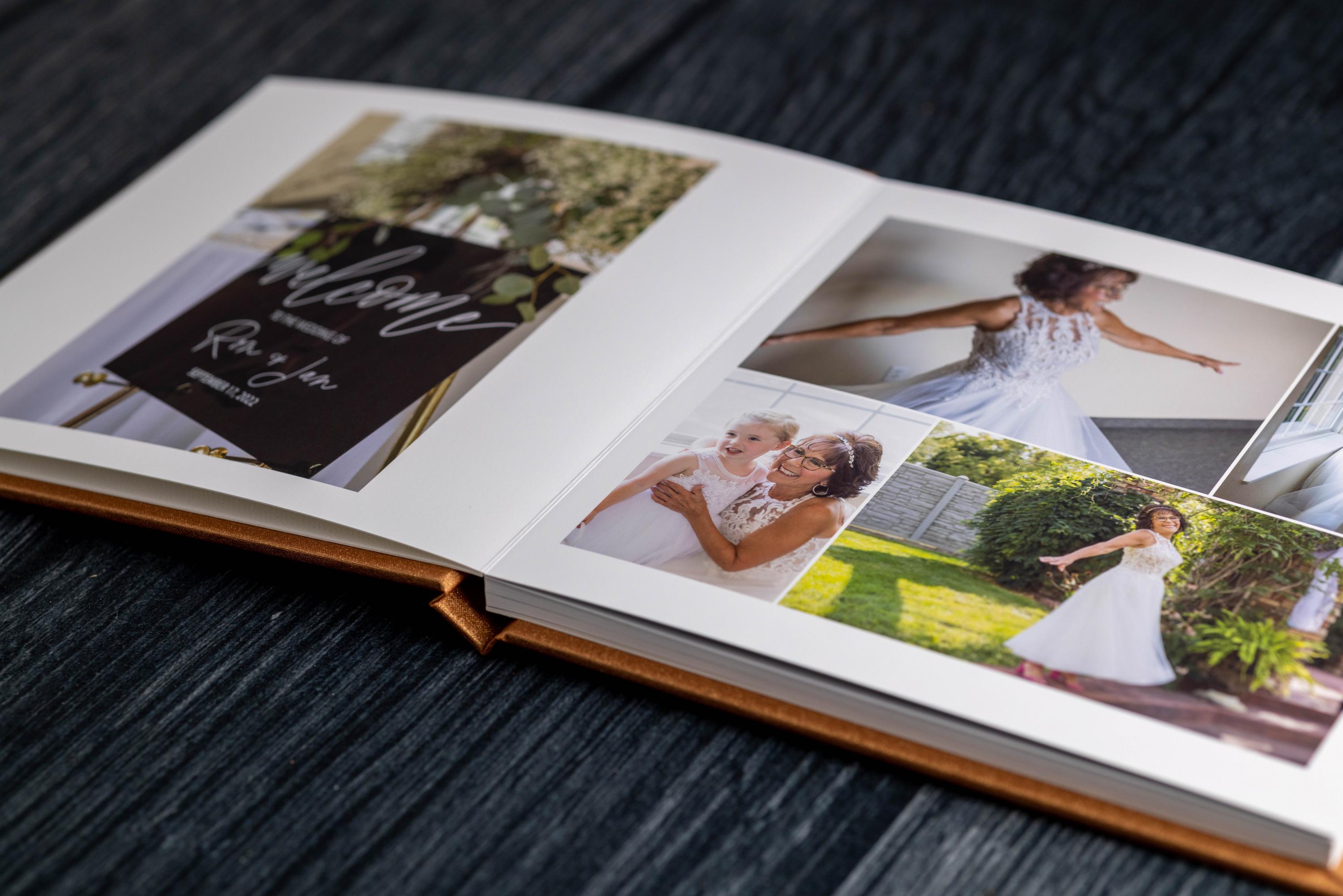 10x10 Copper Sprinkles Book Cloth Album with Custom Debossing | visionart