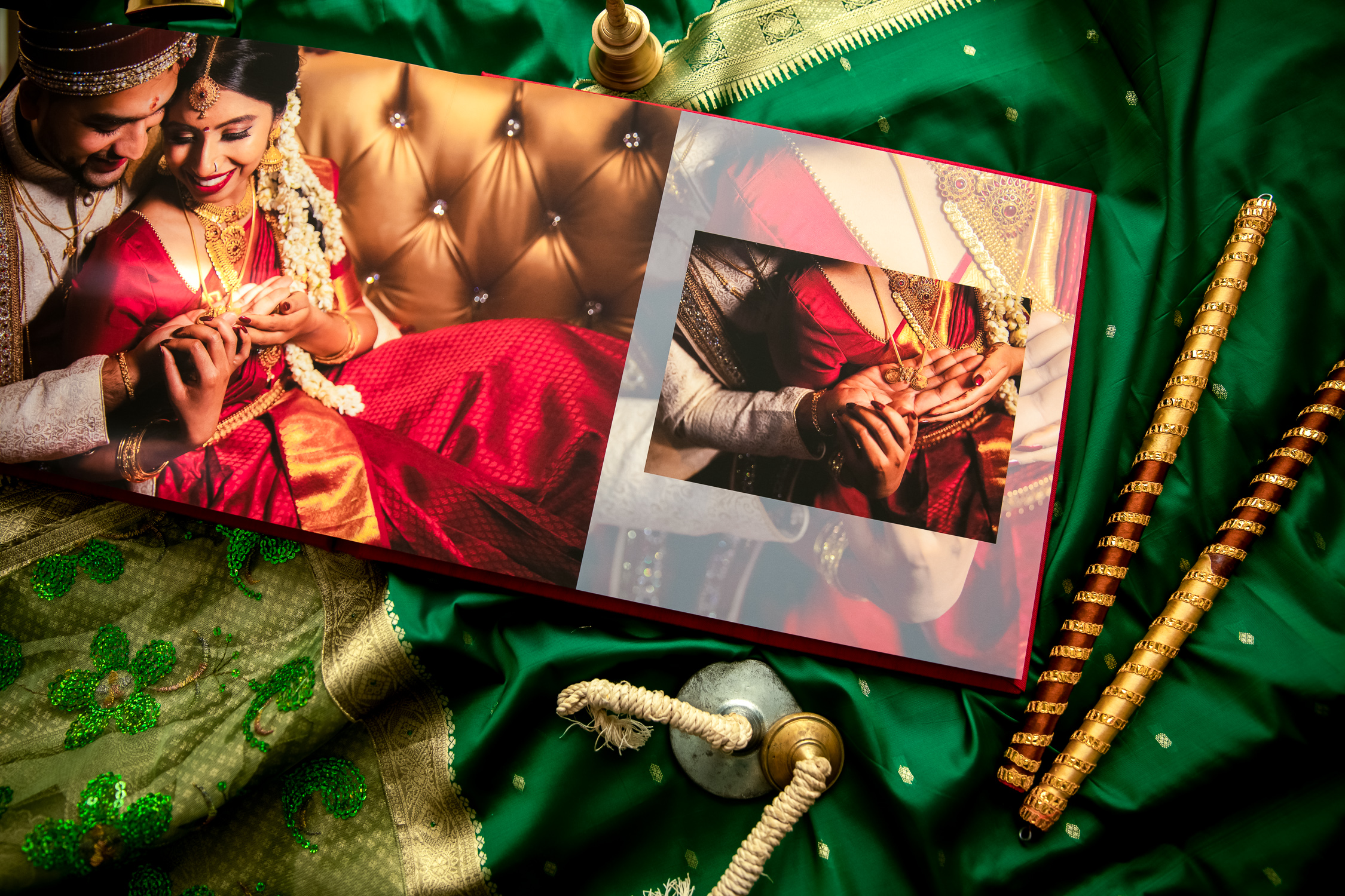 16x12 Horizontal - Canapetta Red Book Cloth - Gold Deboss | visionart