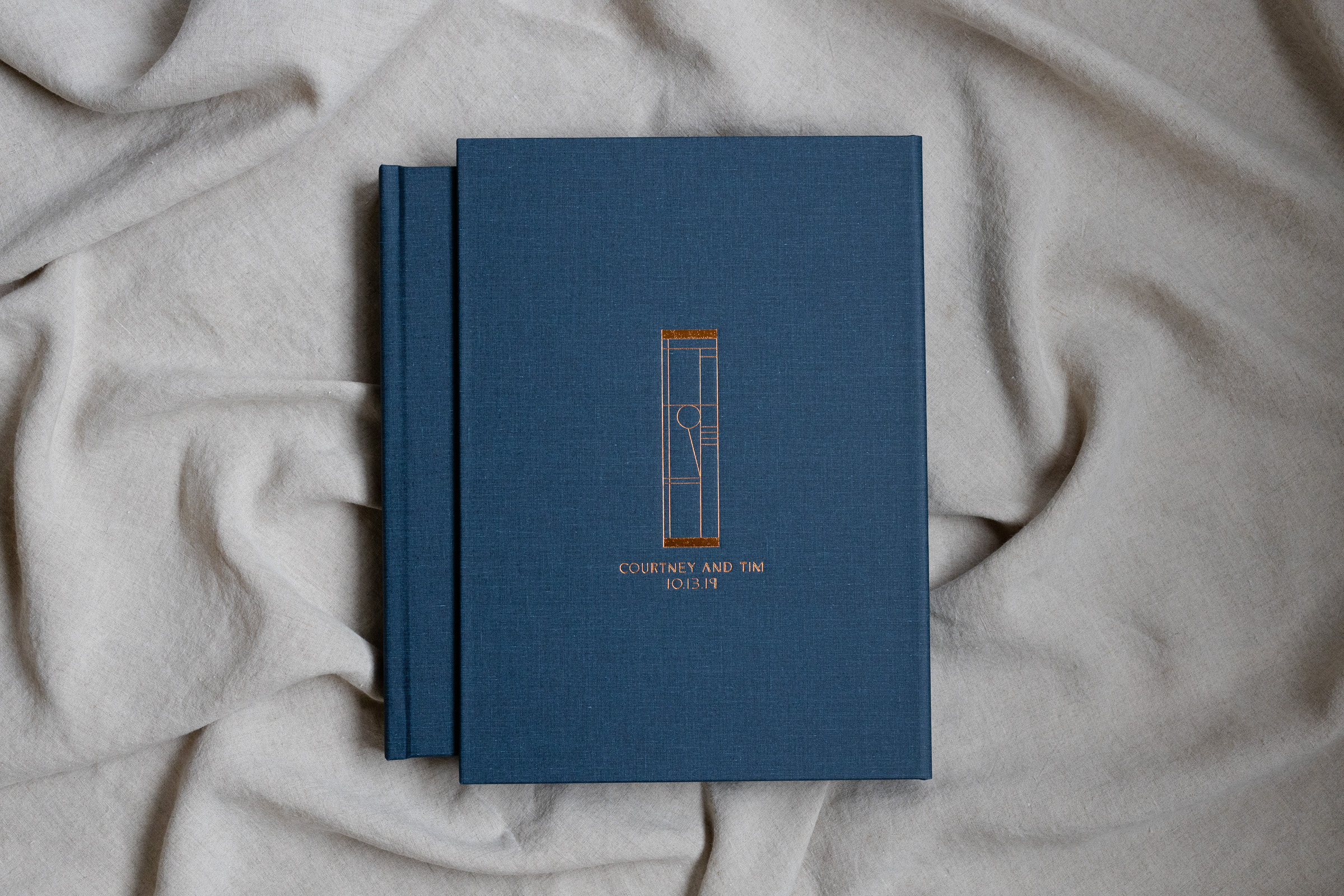 9x12 Asahi Indigo Book with Rose Gold Embossing | visionart