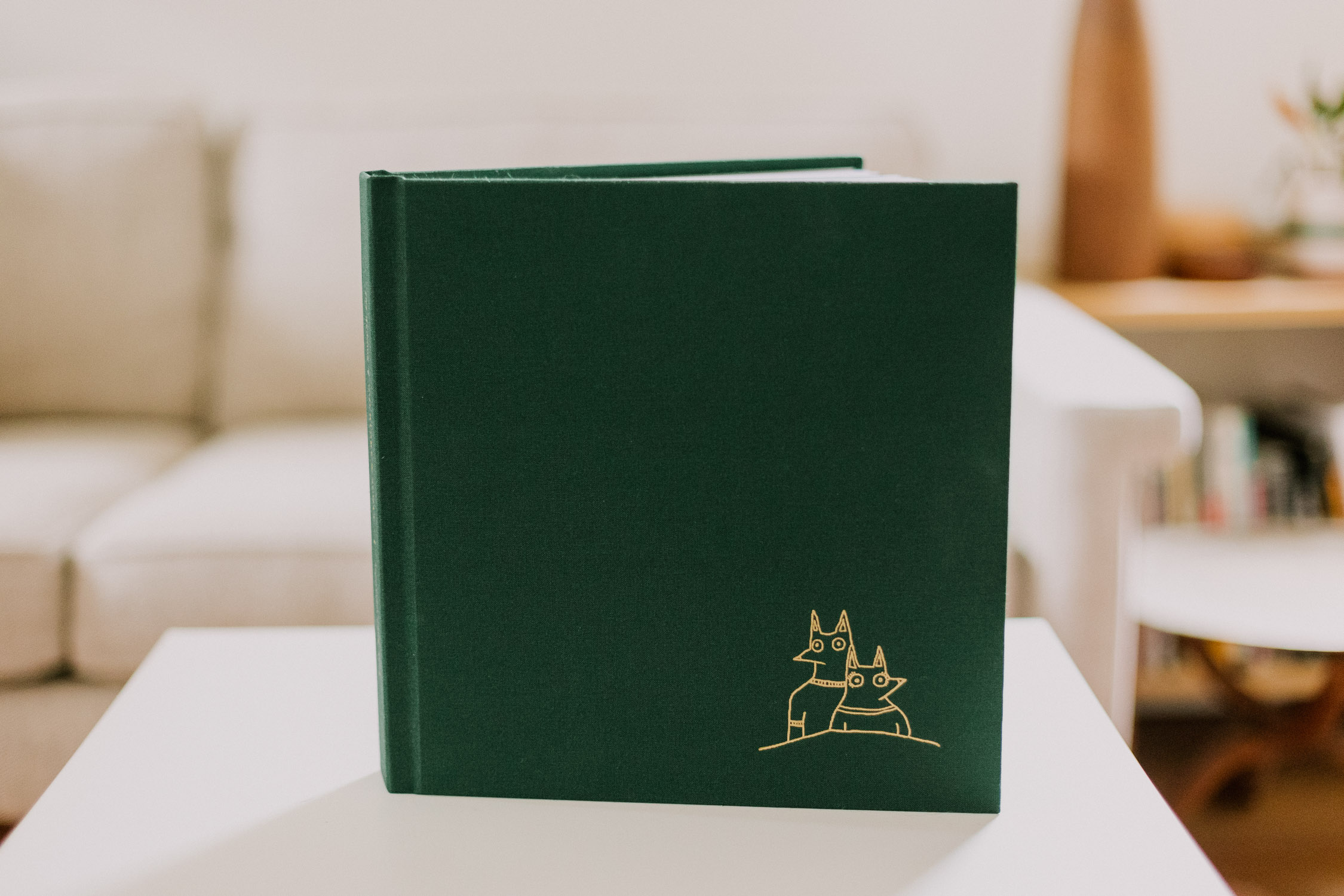 10x10 Evergeen with gold imprint and spine imprint | visionart