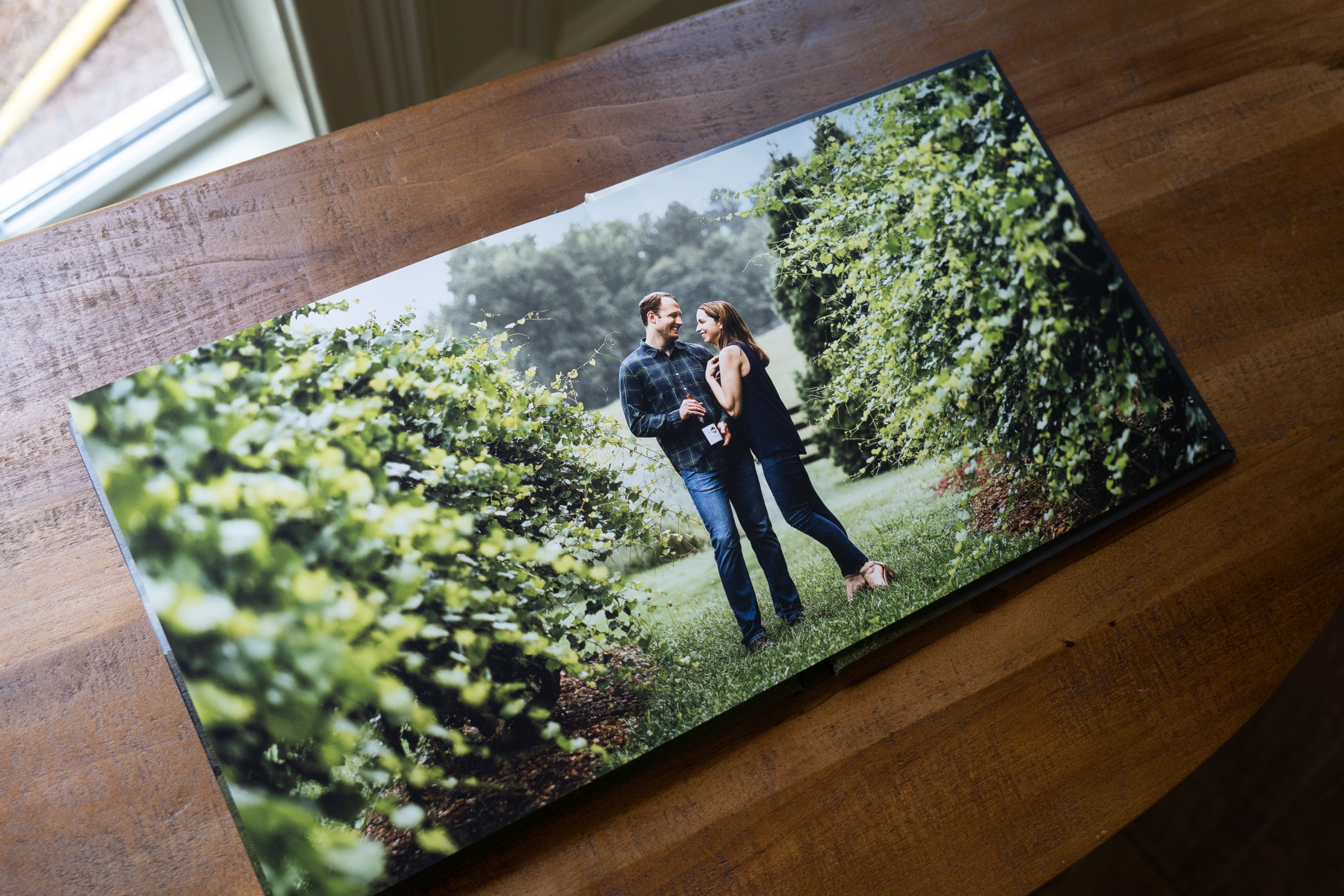 10x10 Photo Cover Vineyard Engagement Book | visionart