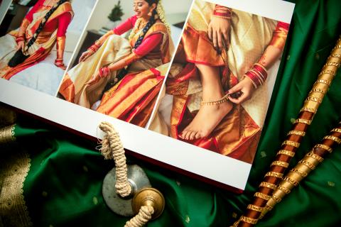 16x12 Horizontal - Canapetta Red Book Cloth - Gold Deboss | visionart