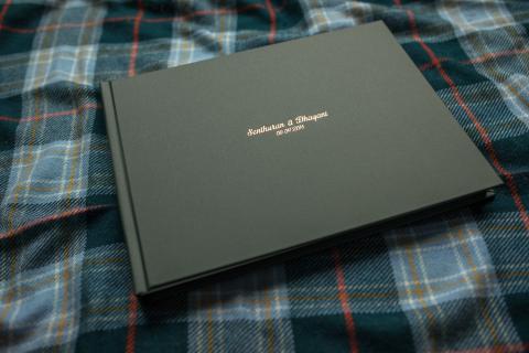 16x12 - Watermelon Coated Book Cloth - Rose Gold Deboss | visionart