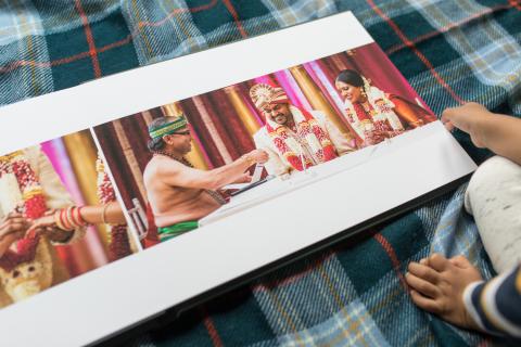 16x12 - Watermelon Coated Book Cloth - Rose Gold Deboss | visionart