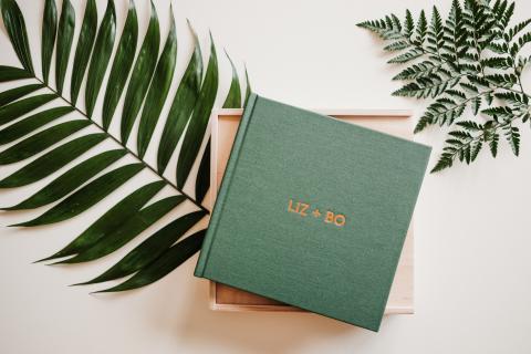 10x10 Original Photo Book with Full Book Cloth Mint Chip Cover and ...